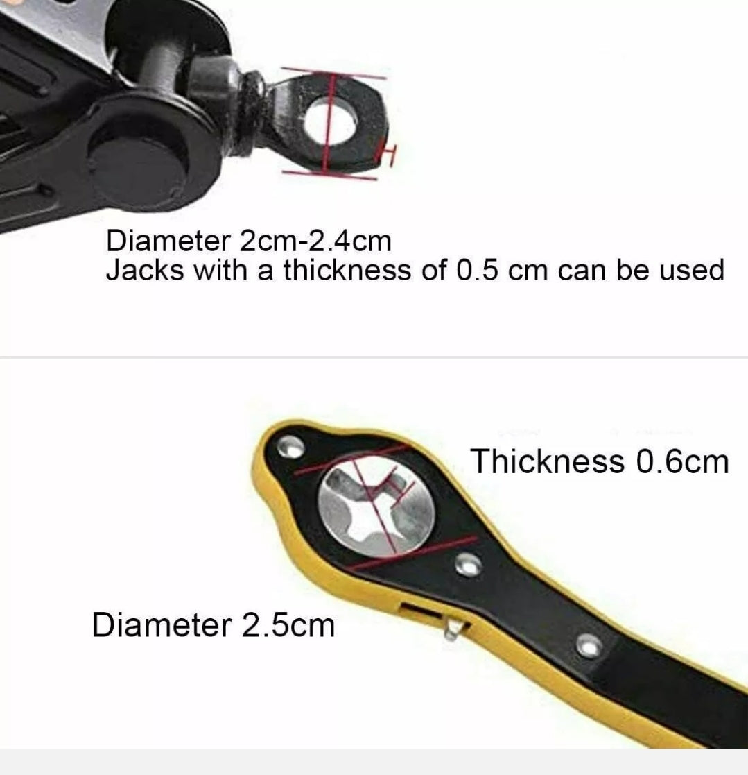 Car Scissor Jack Ratchet Tire Wrench Lug Handle Tool – Auto Heaven USA